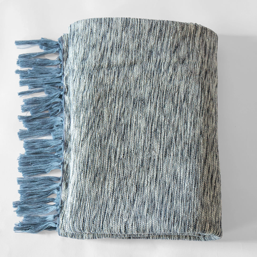 Navy and Grey Variegated Tablecloth – Nantucket Looms