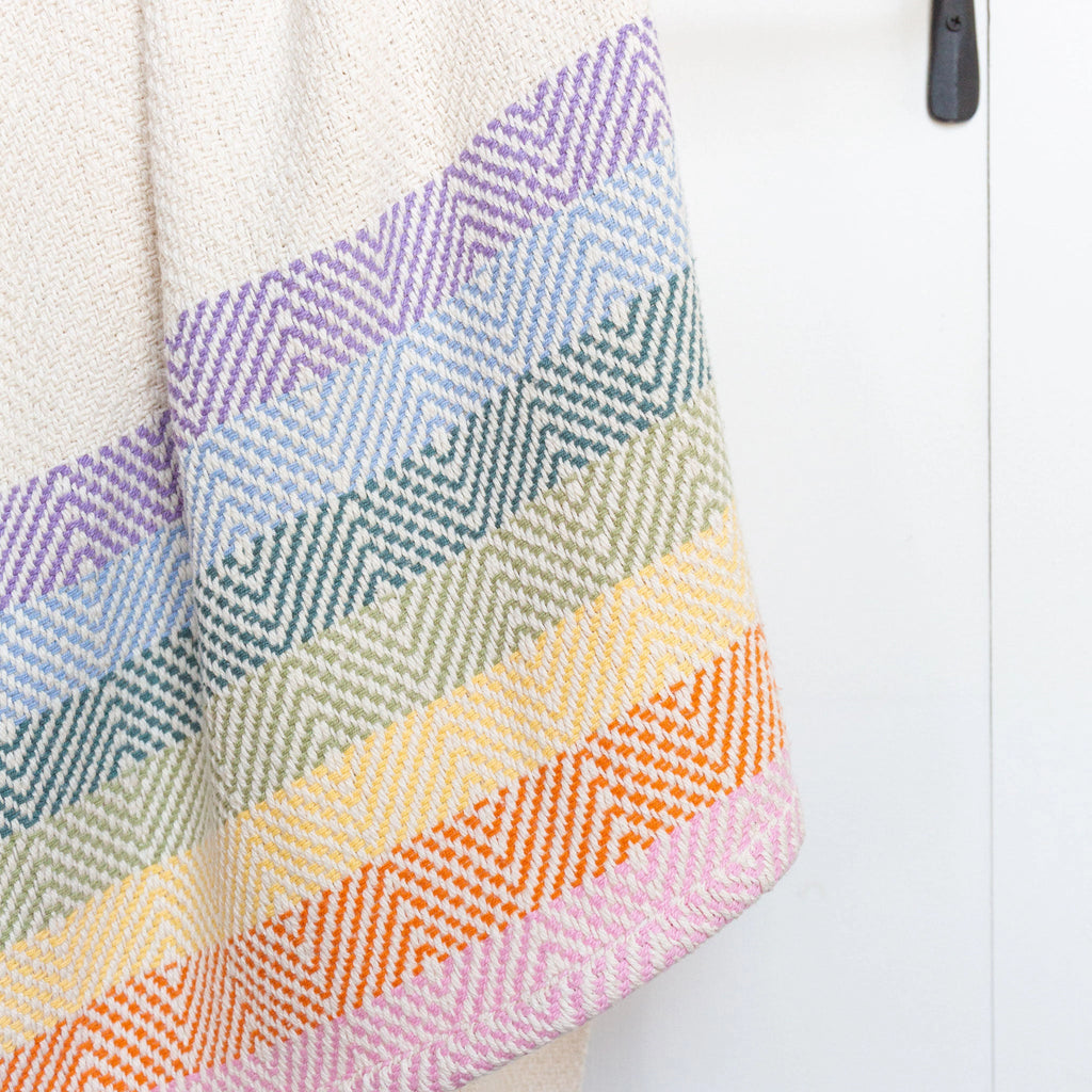 Rainbow Handwoven Cotton Baby Blanket – Nantucket Looms