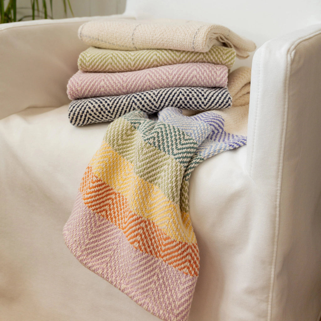 Rainbow Handwoven Cotton Baby Blanket – Nantucket Looms