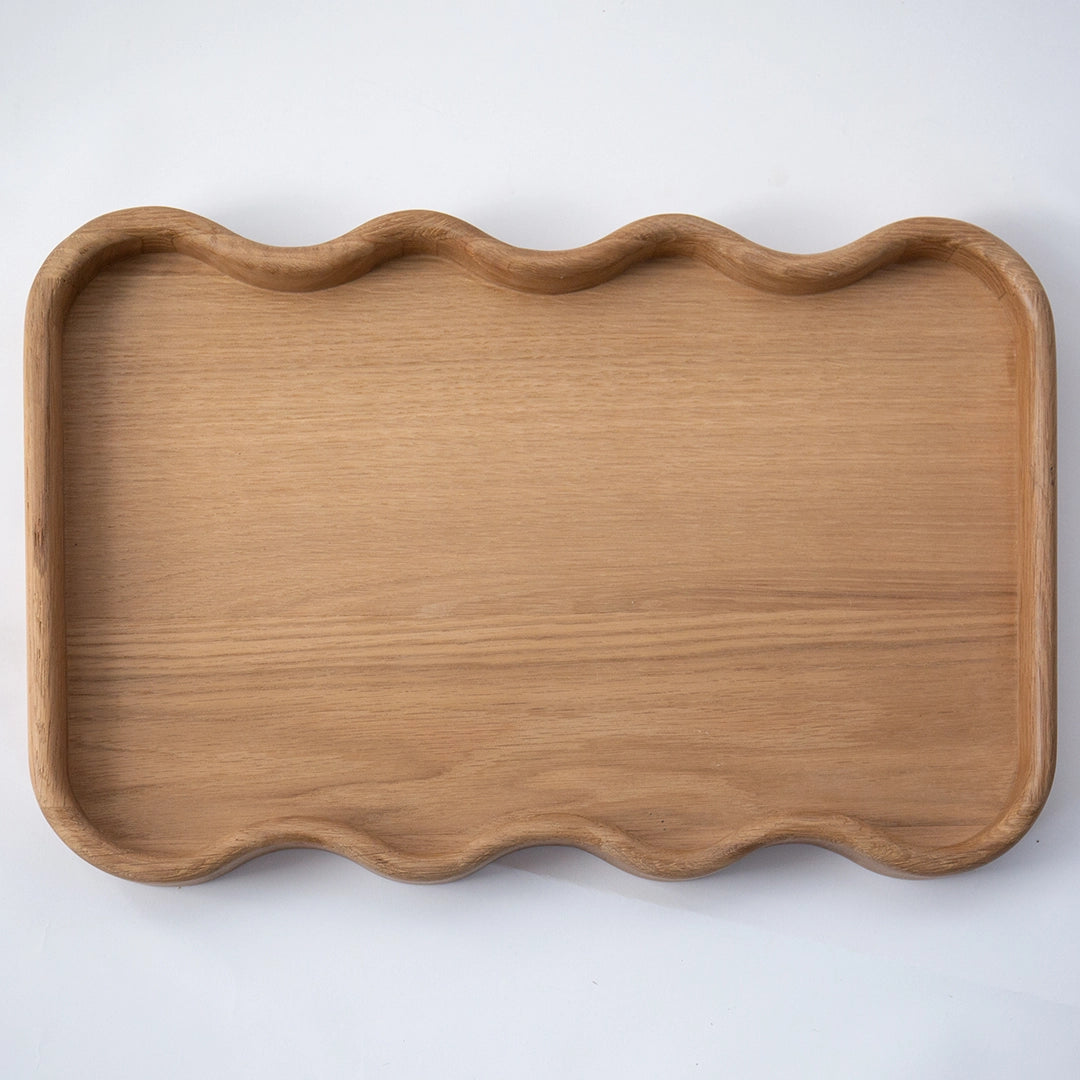 Wavy Edge Wooden Tray – Nantucket Looms