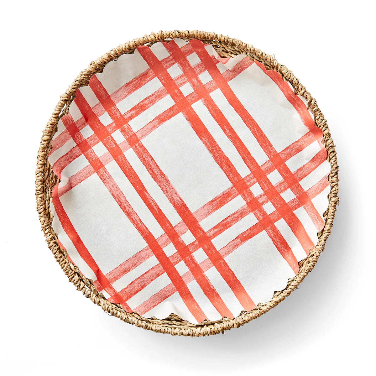 Red Plaid Paper Plate Liners – Nantucket Looms