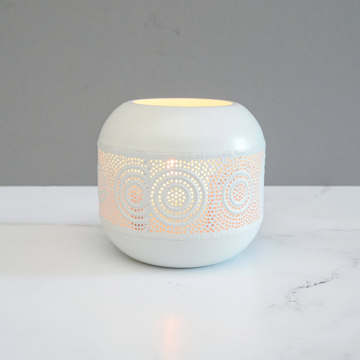 Metal Pinhole Candle Holder – Nantucket Looms