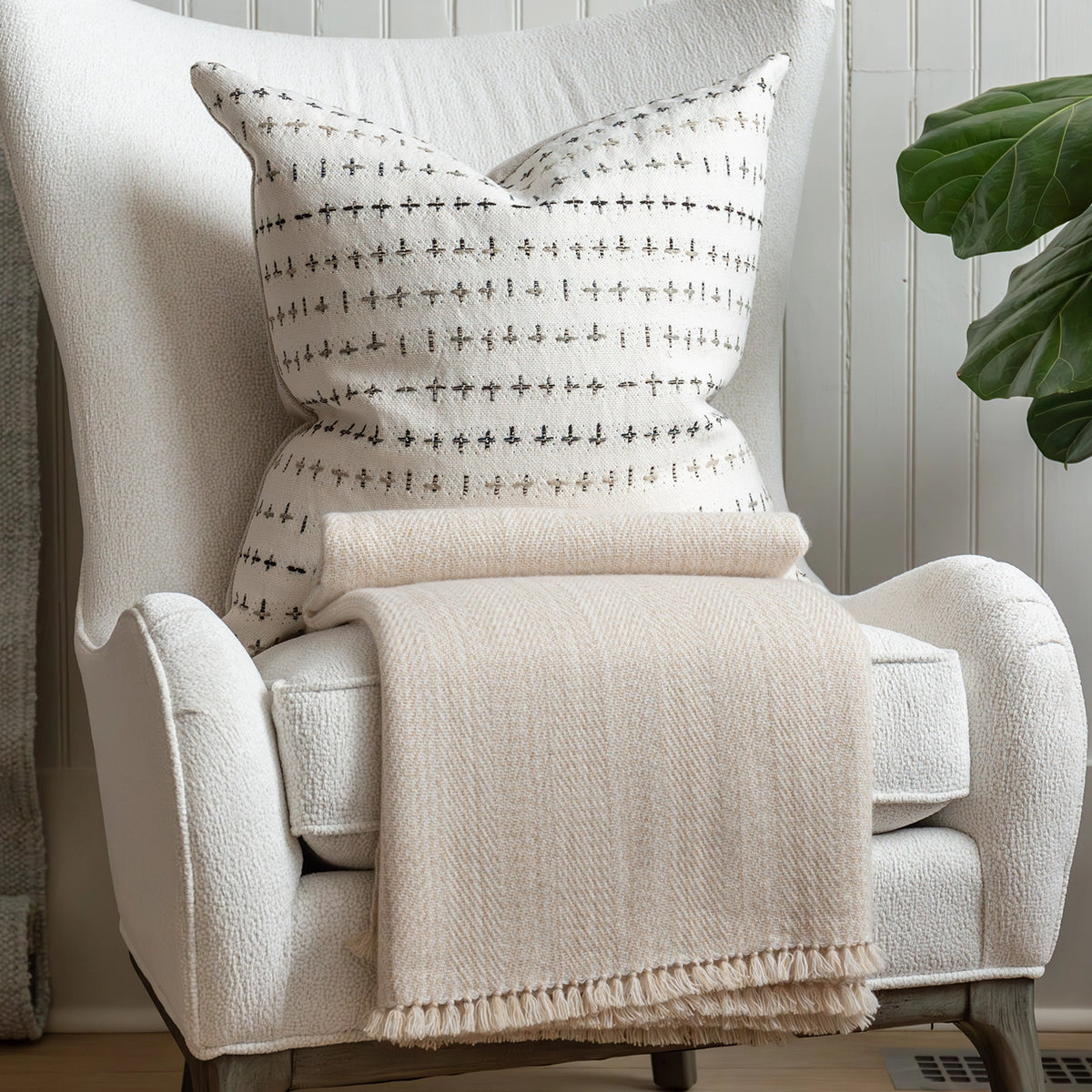 Oat Milk Handwoven Cashmere Throw – Nantucket Looms