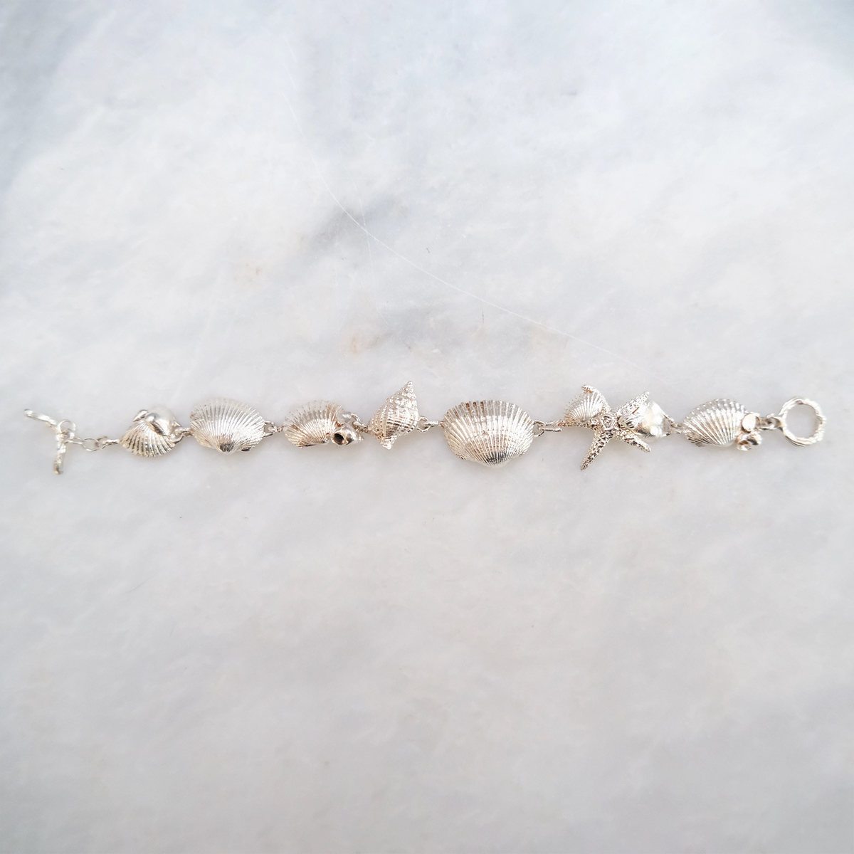 Sterling Silver Seashell Link Bracelet – Nantucket Looms