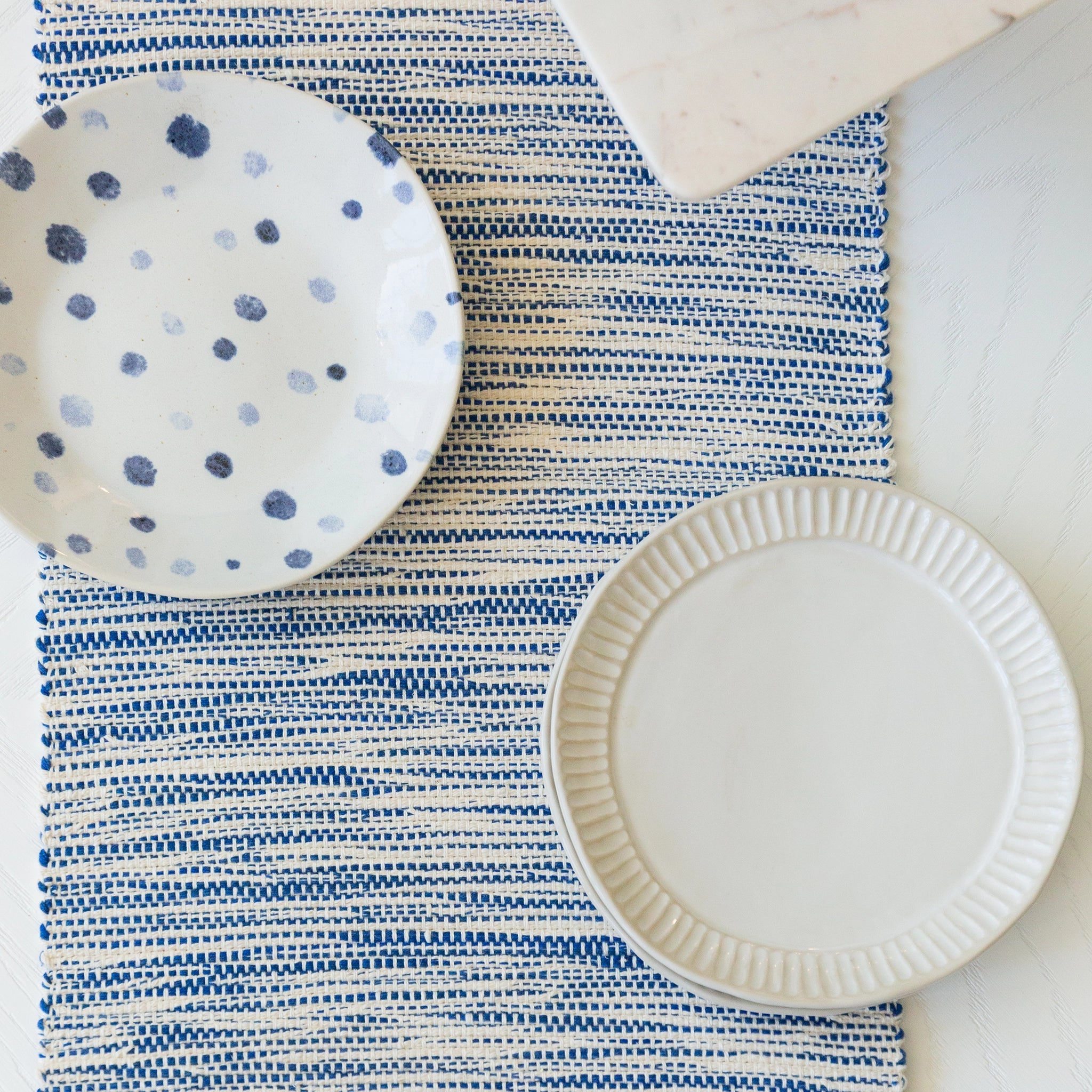 Regatta Blue Table Runner – Nantucket Looms