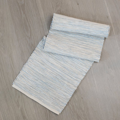 Sky Blue & Gray Table Runner – Nantucket Looms
