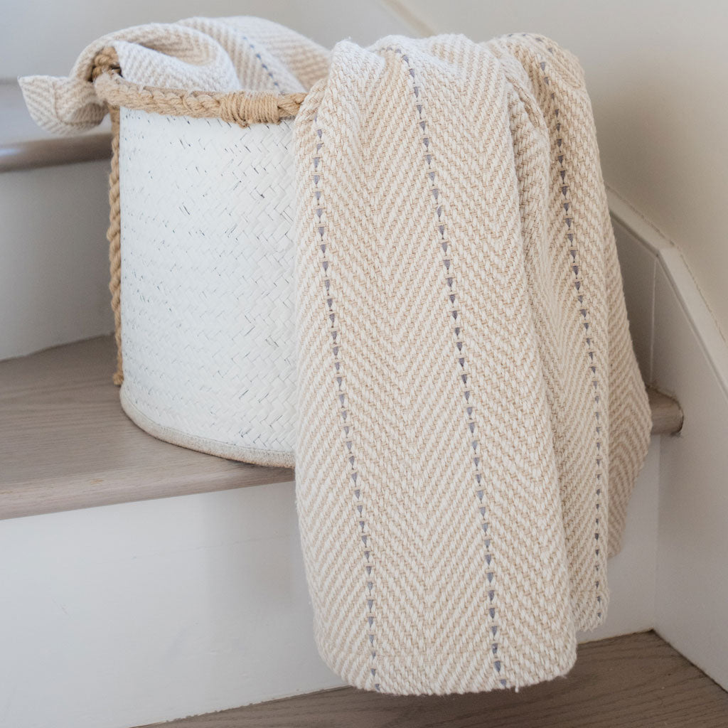 Ecru Sand Handwoven Baby Blanket – Nantucket Looms
