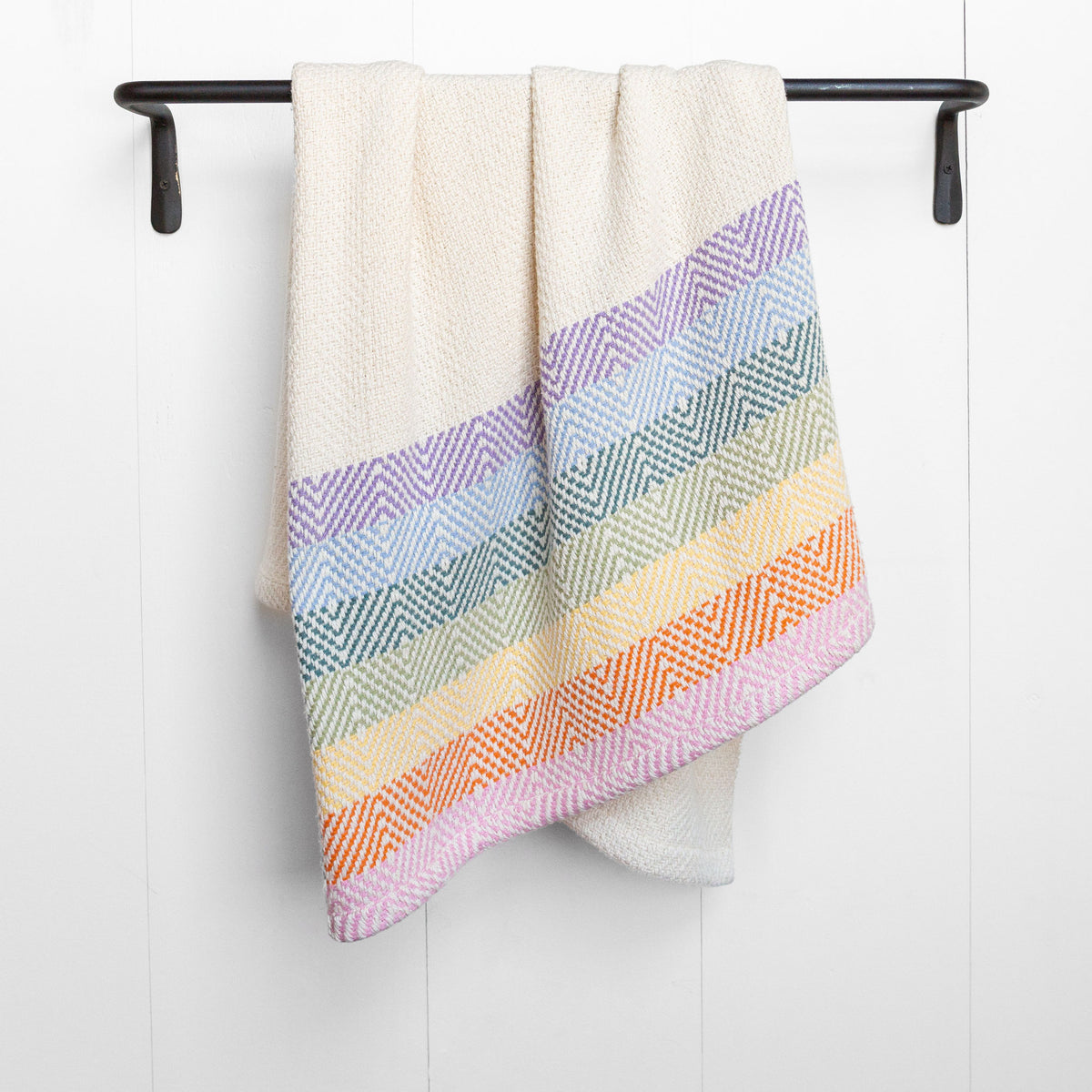 Rainbow Handwoven Cotton Baby Blanket – Nantucket Looms